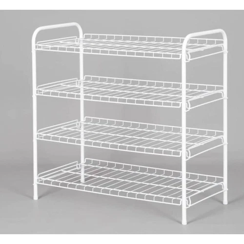 (2 pack) Mainstays 4-Tier Steel Wire Shoe Organizer, Holds up to 12 ...