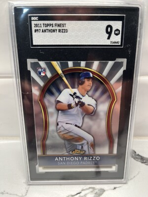 2011 Topps Finest - ANTHONY RIZZO - Rookie Card #97 - RC SGC 9 | eBay