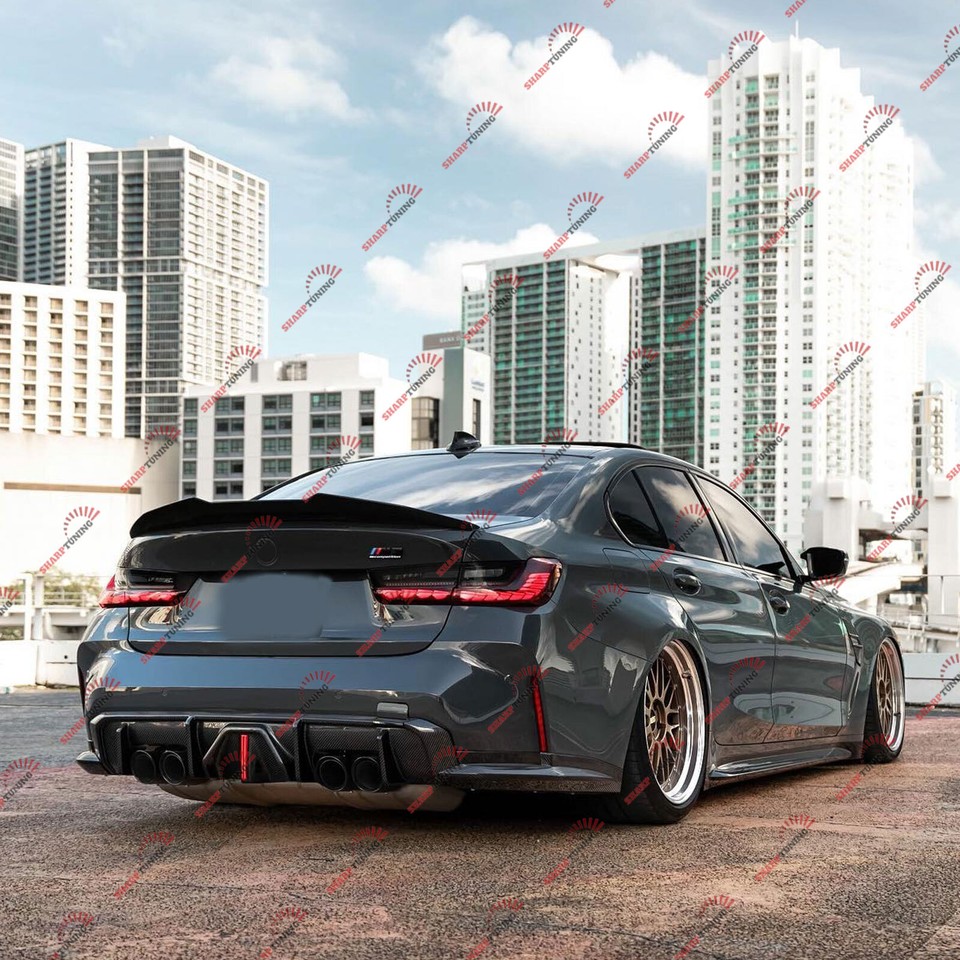 For 2019-2025 BMW G20 330i M340i G80 M3 PSM Style Gloss Black Rear ...