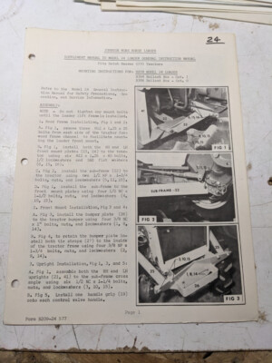 JOHNSON WORK HORSE LOADER 24 MODEL B209 SUPPLEMENT MANUAL SATOH BEAVER ...