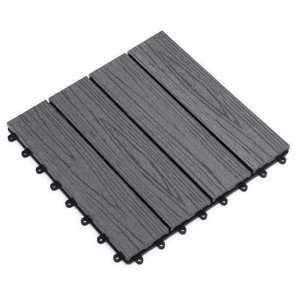 12" x 12" Interlocking Deck Tiles, Pack 11 Outdoor Flooring Patio Tiles ...