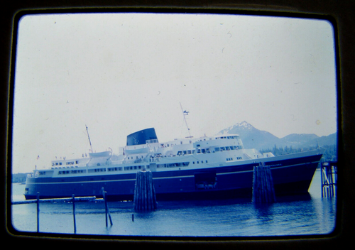 1970s Alaska Ferry MV Matanuska Color Amateur Slide Photo old AK Marine ...