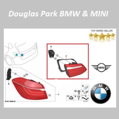 BMW Genuine Rear light in trunk lid, left. 2 Series F46 Gran Tourer LCI ...