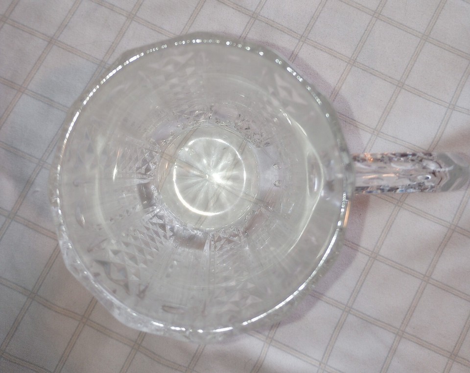 Beautiful VTG Lead Crystal D'addrianna Diamond Pattern Tankard/Mug 5.5 ...