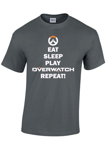 ** OVERWATCH ** T SHIRT EAT SLEEP PLAY REPEAT ! gamers tee AUSSIE ...