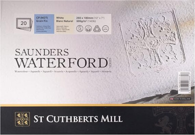 SAUNDERS WATERFORD SERIES - 10 X 7 WHITE - 20 SHEETS - WATERCOLOR PAPER ...