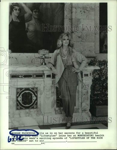 1984 Press Photo Morgan Fairchild appears in "Lifestyles of the Rich ...
