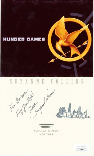 Suzanne Collins ~ Signed Autographed The Hunger Games Custom Card ~ JSA ...