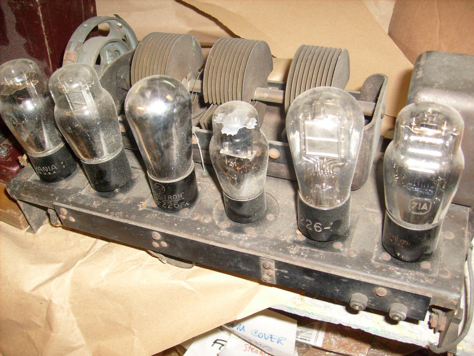 Antique # 18 RCA 17 Tube Receiver Amplifier w/ Transformers + 26 UX226 ...