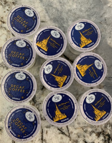 SET OF 10 WALT DISNEY WORLD 50th ANNIVERSARY KEURIG JOFFREYS COFFEE K ...