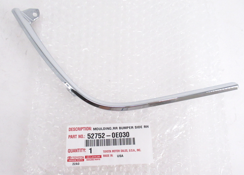 Genuine OEM Toyota 52752-0E030 Passenger Rear Bumper Molding 2017-19 ...