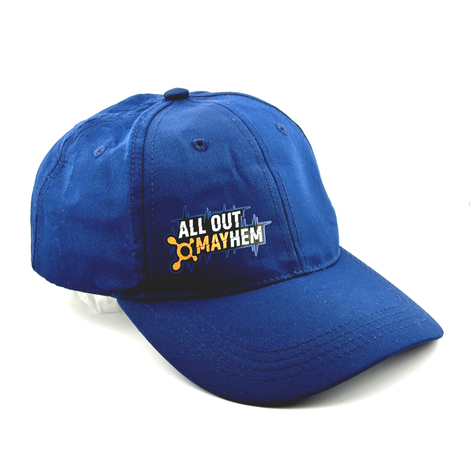 Adult ALL OUT MAYHEM CAP Blue - Orange Theory - OSFM - Adjustable | eBay
