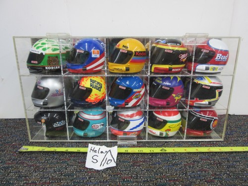 Mini SIMPSON Racing Helmet lot of 15 Wall Mount Display Case NASCAR | eBay