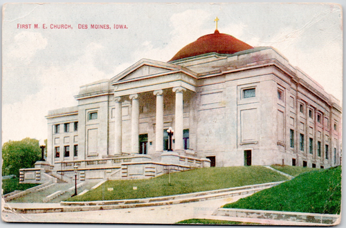 Des Moines Iowa First United Methodist Church USA IA Vintage DB ...