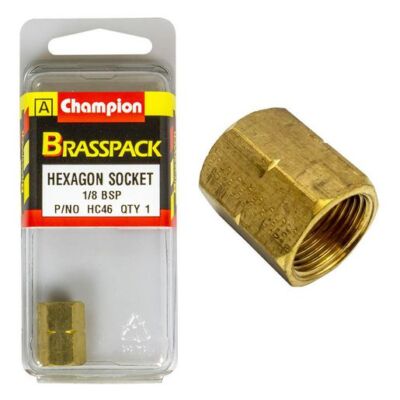 Champion Brass Hexagon Socket 1/8 BSP HC46 | eBay