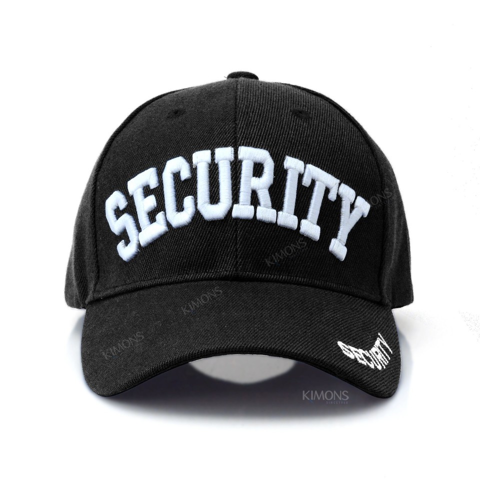 Security Baseball Cap Hat Officer Guard Adjustable Black Embroidered SC ...