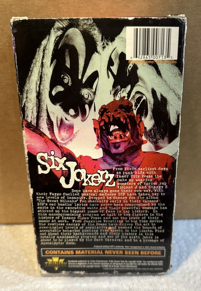 Insane Clown Posse - Six Jokerz Unauthorized VHS Tape ICP interview ...