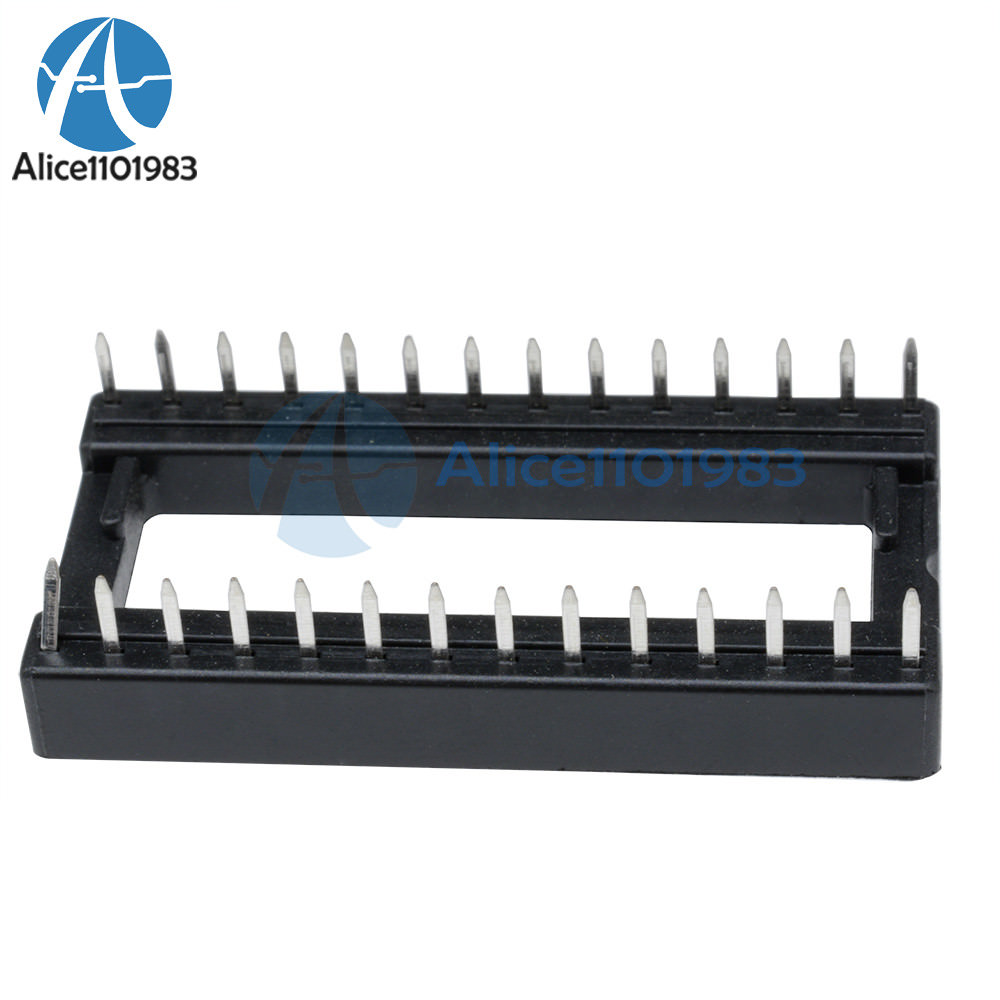 50PCS 28PIN 28 PIN DIP IC Socket Adaptor Solder WIDE Type Socket Pitch ...