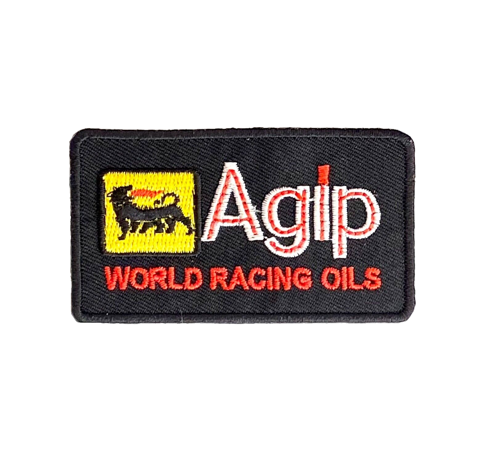Embroidered Patch - World Racing Oils - NEW - Iron-on - Agip - Italy | eBay