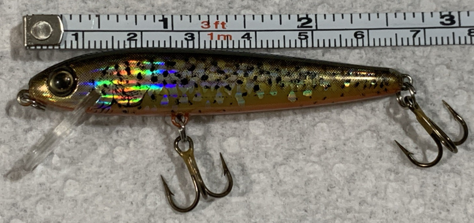 Rebel Floater Fishing Lure Minnow Red Rainbow Metallic Bass Trout ...