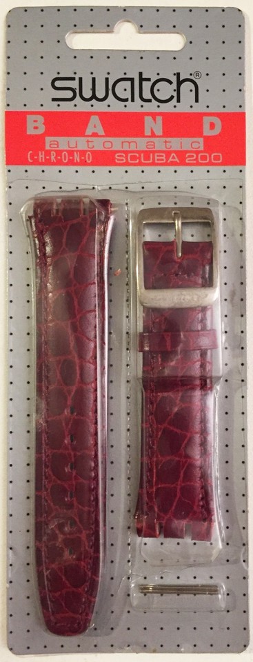 SWATCH IRONY BAND LEATHER STRAP - CHRONO SCUBA 200 SISTEM51 - 19MM ...