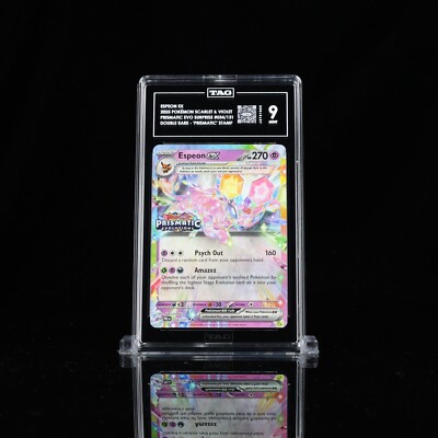 TAG 9 Pokemon Espeon Ex Prismatic Evolutions "Double Rare Prismatic ...