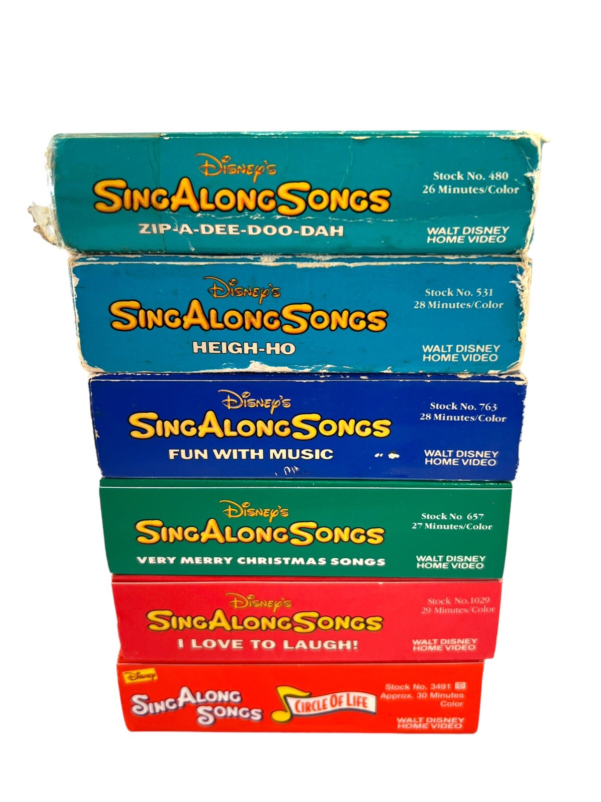 Disney Sing Along Songs VHS Video Cassette Tape Lot of 6 Snow White ...