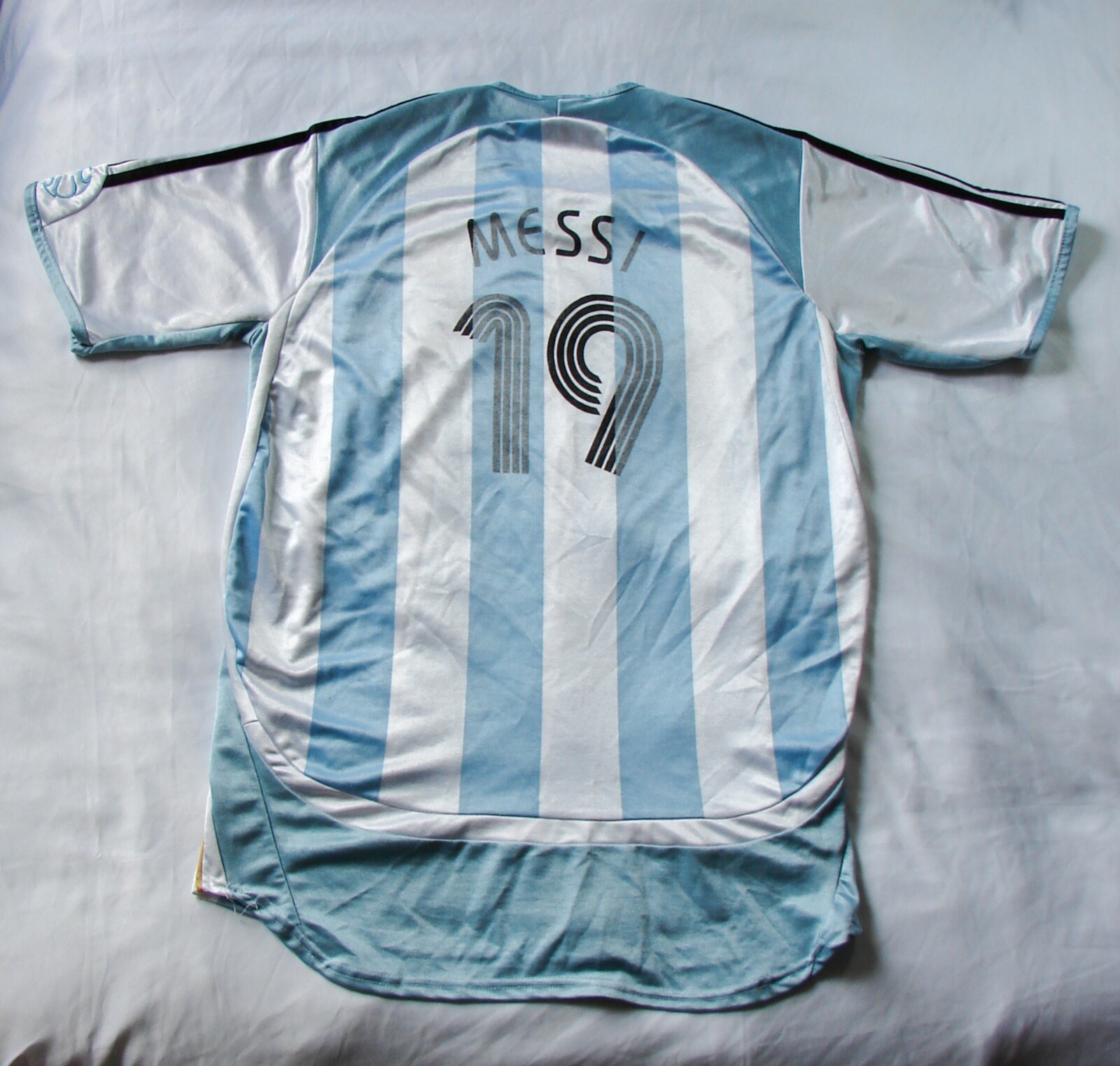 Adidas 2006-2008 World Cup Argentina Lionel Messi #19 Home Kit Jersey ...