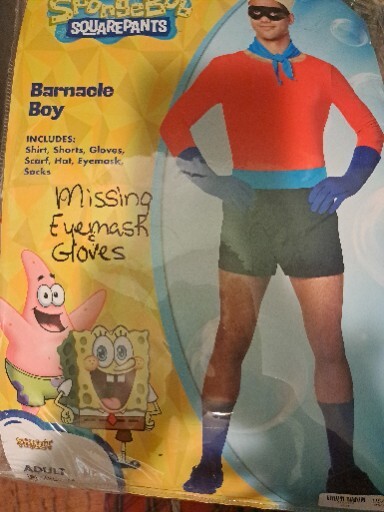 Adult SpongeBob SquarePants Barnacle Boy Costume SIZE M FLAW | eBay