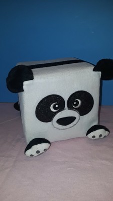 Nanco Square Puppy Dog 6" Cubed Plush Black & White Stuffed Animal Toy ...