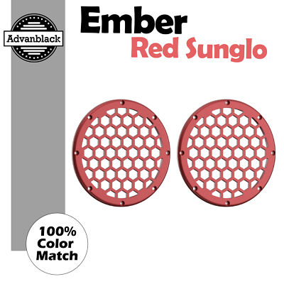 Ember Red Sunglo HEX 6.5'' Speaker Grill For Harley Advanblack x XBS | eBay