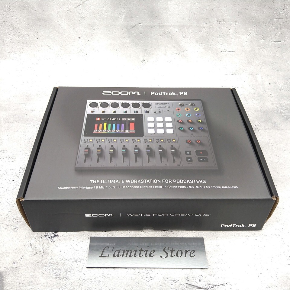 ZOOM PodTrak P8 Podcast Studio Multi-track Recorder Tablet Silver Japan P 8 29cm | eBay