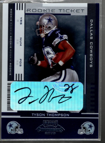 A5031- 2005 Playoff Contenders #195 Tyson Thompson RC Auto (CARTE ...