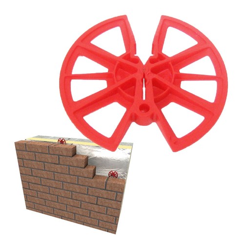250 X Insulation Retaining Discs Cavity Wall Tie 80mm Clips Celotex ...