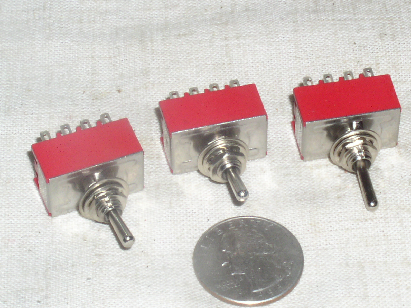 3 MINI PROJECT TRAIN SET TOGGLE SWITCH 4PDT 4P2T MULTI 4 POLE ON-ON 6A ...