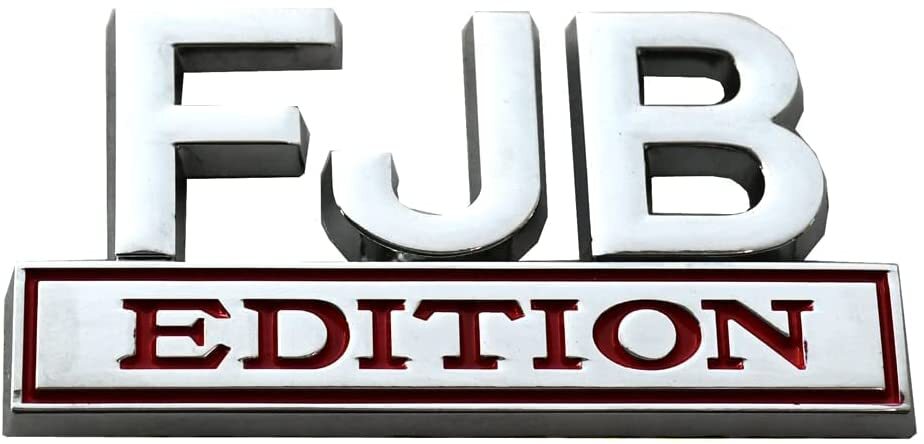 1x Metal FJB Edition Decals Sticker 3D Raised Letter Emblem Chrome Red ...
