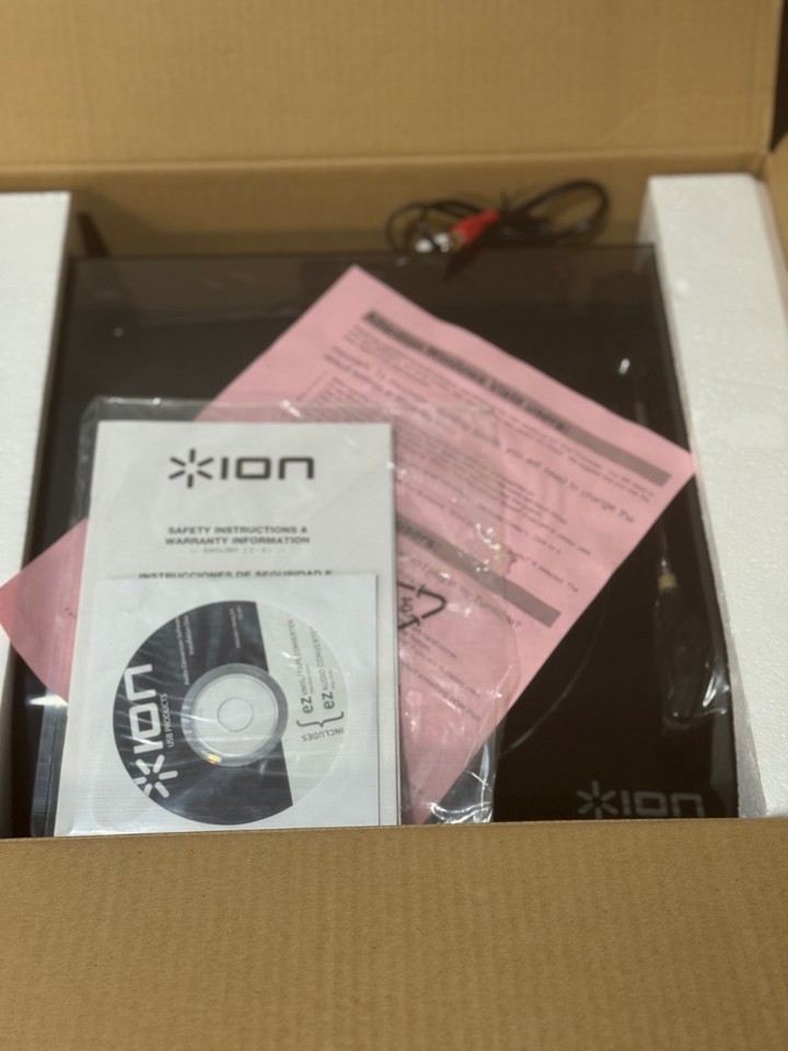 ION Profile Pro Turntable Black USB with Vinyl to MP3 NEW/Open Box | eBay