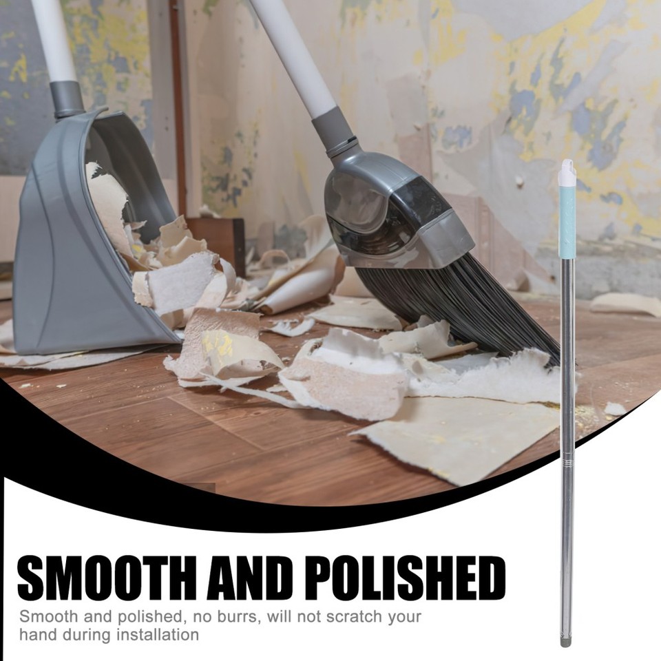 Stainless Steel Broom Handle Cleaning Stick Threaded Broomstick Mop | eBay