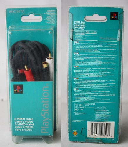 AUTHENTIC SONY PLAYSTATION PSONE PS2 S VIDEO CABLE SCPH 10060 E NEW NOS ...
