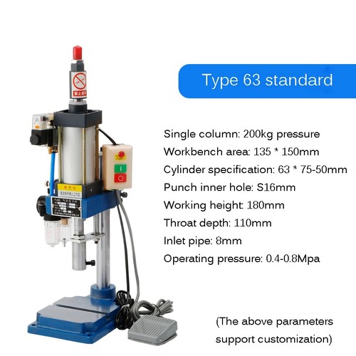 Pneumatic Hole Punching Machine 200kg 63 Type Bench Press Small ...