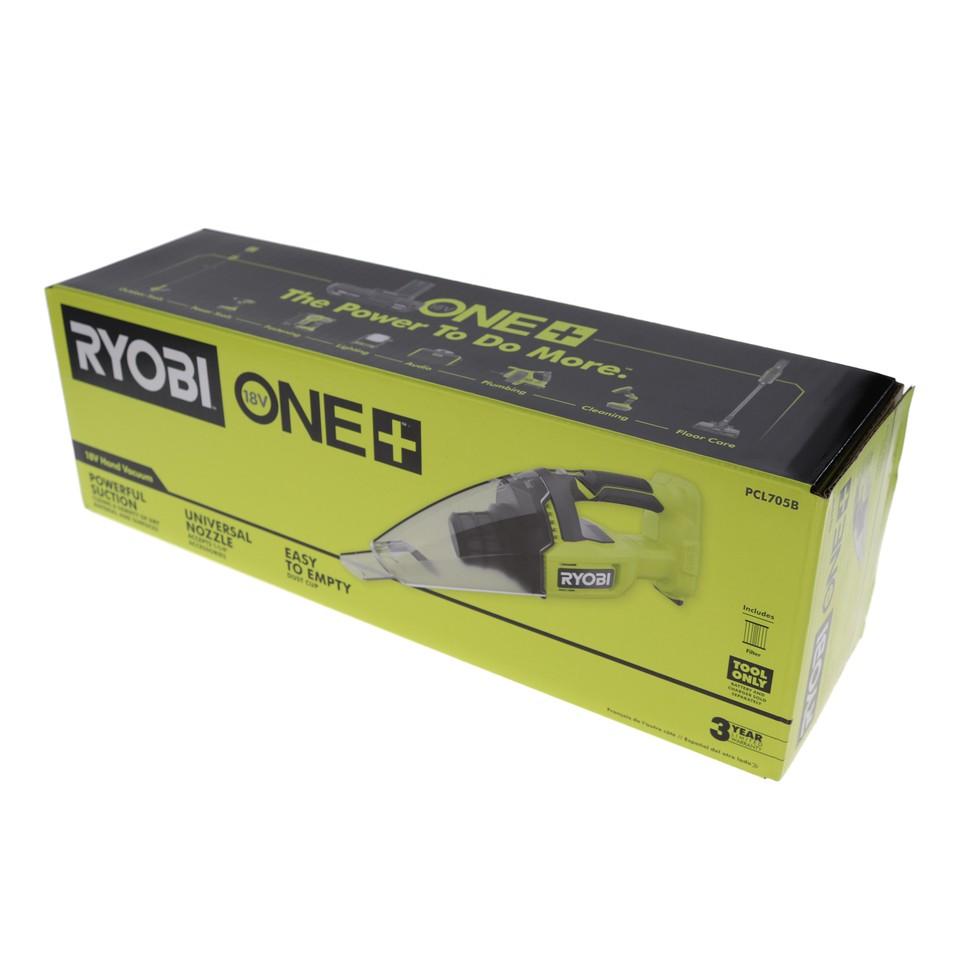 Ryobi PCL705B 18V ONE+ Multi-Surface Handheld Vacuum (Bare Tool) (12 ...