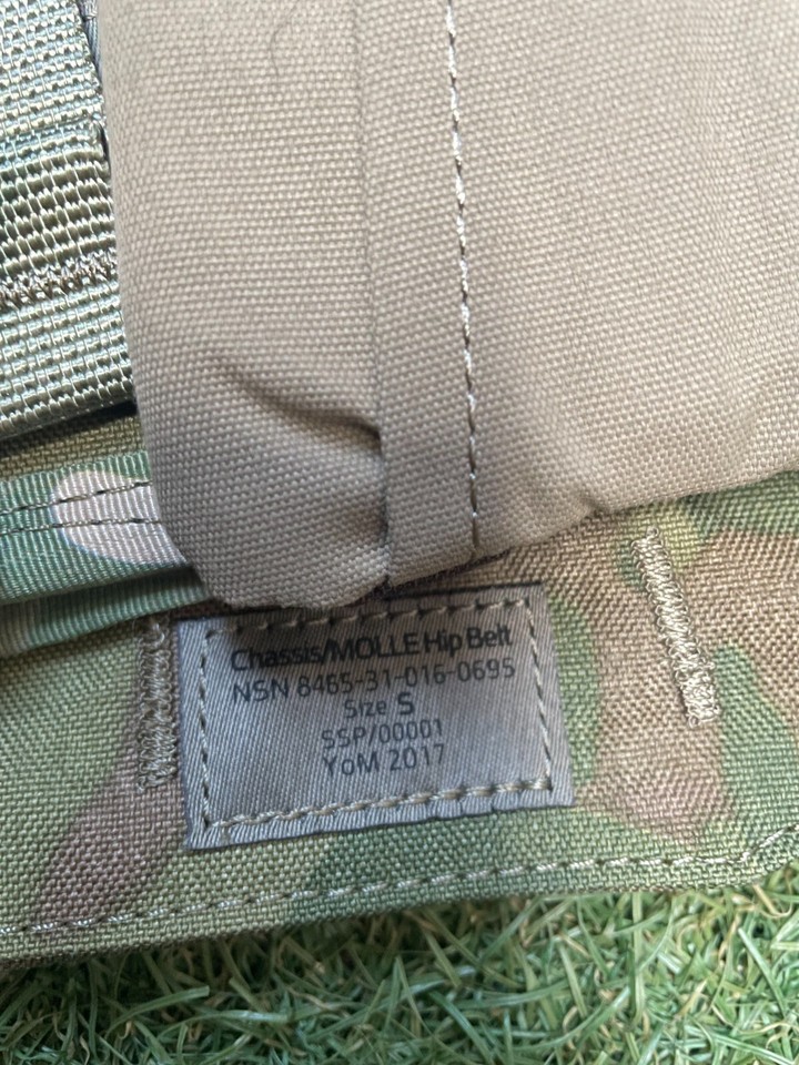 British Army Virtus Webbing Chassis MOLLE Hip Belt Size Small MTP Camo ...