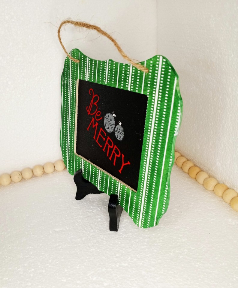 Be Merry Wall Hanger Mini Wood Sign | eBay