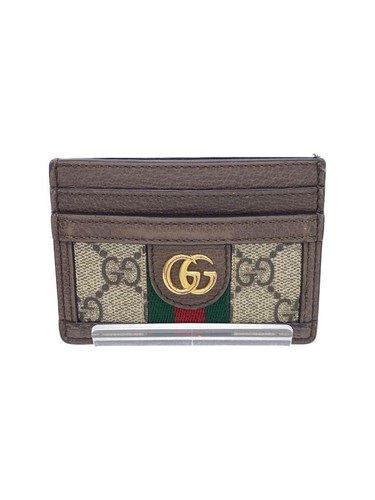 Gucci Ophidia GG Pass Case Card Case Sherry Line Brown Wallet ...