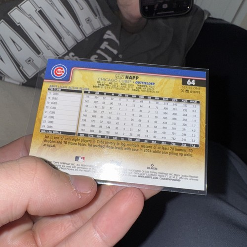 2025 Topps Series 1 Ian Happ ⚾️🥇 Golden Mirror Image Variation SSP Cubs ...