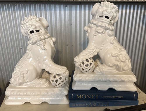 Foo Dog Porcelain Attributed To Ethan Allen Made In Italy Ceramic Large ...