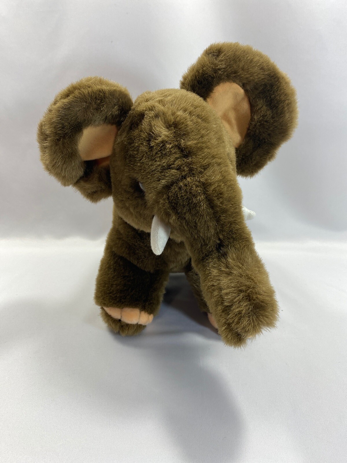 Plush Elephant Brown tusks 11" tall African | eBay