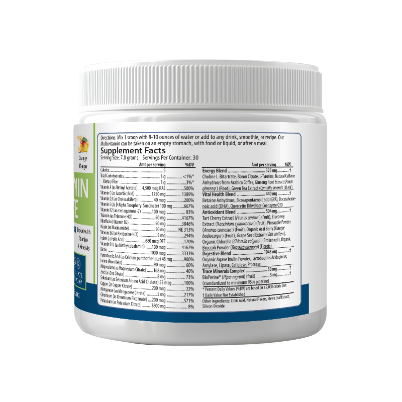 PURE Multivitamin Complete, Vitamins, Superfoods, Orange Mango, 30 ...