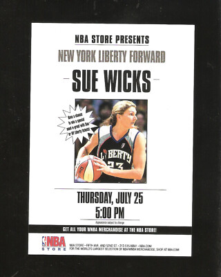 sue wicks nba store presents,post card,rutgers center moriches,ny ...