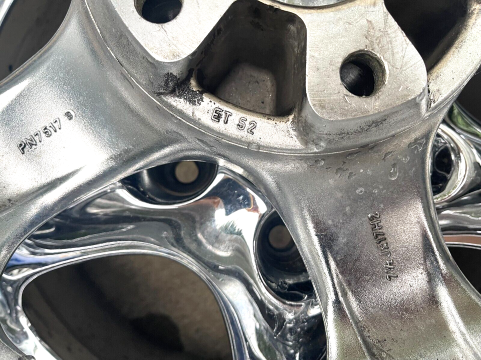 SET OF 4 OEM GENUINE PORSCHE CHROME RIMS 17" SIZE - MADE IN ITALY-ONE ...